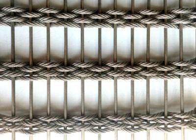China Flexible Woven 100x6m Stainless Steel Architectural Mesh Fabric Facade for sale
