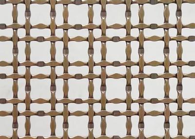 China AISI 316 Bronze Stainless Steel Antique Brass Lock Crimp Wire Mesh For Partitions for sale