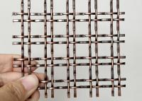 China Antique Copper Decorative Woven Lock Crimp Wire Mesh Grilles For Cabinet Doors for sale