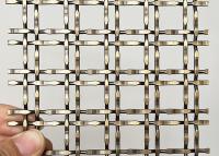 China SS304 Antique Brass Decorative Lock Crimp Woven Wire For Partitions for sale