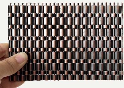China Antique Brass SS304 Decorative Lock Crimp Woven Wire For Elevator Wall for sale