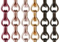 China Sand Color 1.5mm Anodised Aluminium Chain Fly Screen For Ceiling Decoration for sale