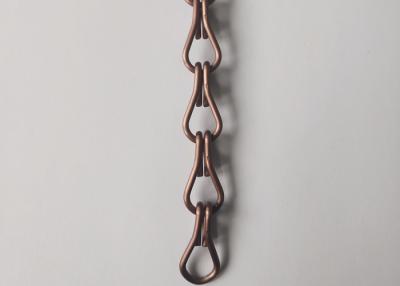 China Brown 1.5mm Light Weight Aluminium Fly Screen Chains Decorative Assorted Colors for sale