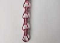 China Red Color Double Hook Anodised  Aluminium Chain Fly Screen 0.035KGS/M for sale