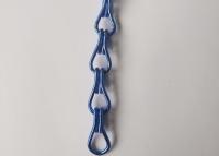 China 2.0mm Blue Anodized Aluminum Chain Door Fly Screen Double Hook for sale