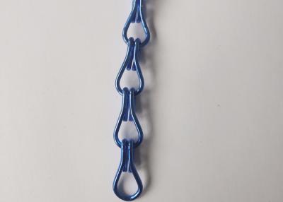 China 2.0mm Blue Anodized Aluminum Chain Door Fly Screen Double Hook for sale