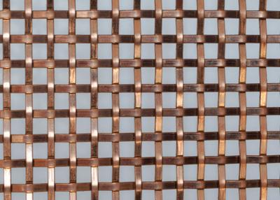China Width 1.5m Stainless Steel Decorative Wire Mesh Grilles Bronze Color For Caninets for sale