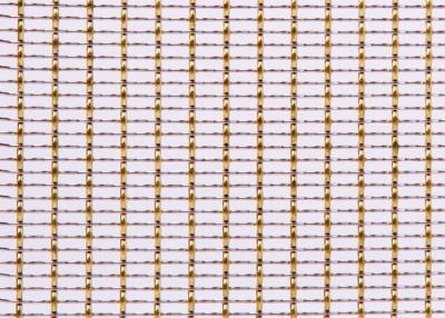 China Brass Wire Decorative Woven Wire Mesh Woven Metal Mesh For Furniture 36m for sale