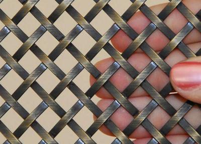 China Antique Plated Brass Decorative Mesh 3.0m Stainless Steel Fabrics For Partitions for sale