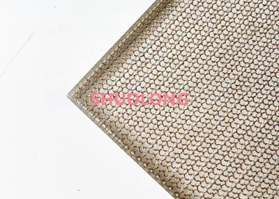China Fine Copper Laminated Glass Decorative Mesh Fabric For Architecture And Design for sale