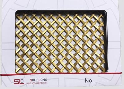 China Gold Color Architectural Metal Mesh Stainless Steel 0.5m-2.0m Width for sale
