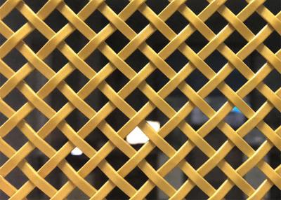 China Light Brass Color Fireproof Decorative Architectural Woven Mesh For Hall Screen Parition for sale