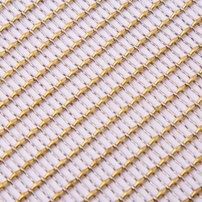 China Gold Color Corrosion Resistance Decorative Metal Mesh Anodizing Surface Treatment for sale