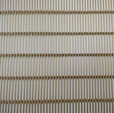 China Decorative Woven Wire Flexible Metal Mesh Fabric Powder Coating For Curtains for sale