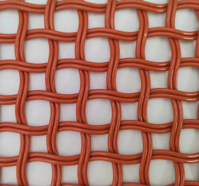 China Orange 5mm Architectural Stainless Steel Wire Mesh Width 0.6m-2.4m for sale