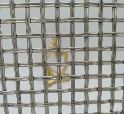 China Silver 1.2mm Architectural Woven Wire Mesh Superior Security Fencing Solution for sale