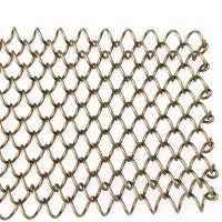 China Decorative Interior Metal Coil Drapery Custom Wire Pitch 9mm 80% Open Area for sale