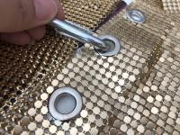 China Chainmail Metal Mesh Curtain Silver Sequins SGS Cloth Material Plain Weave for sale