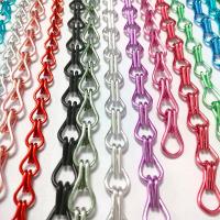 China Aluminum Curtain For Ceiling Decoration Fly Curtain Metal Chain Fly Pest Insect Door Screen Curtain for sale
