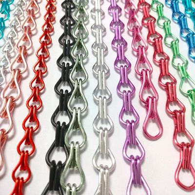 China Aluminum Curtain For Ceiling Decoration Fly Curtain Metal Chain Fly Pest Insect Door Screen Curtain for sale