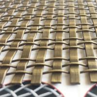 China Stunning Bronze Decorative Wire Mesh For Art Installations Furniture Decorative Metal Mesh Kitchen Cabin for sale