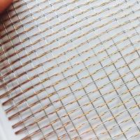 China Customized Glass Laminated Wire Mesh For Ceilings And Etched Graphics for sale