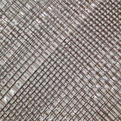 China Customized Glass Laminated Wire Mesh For Ceilings And Etched Graphics for sale