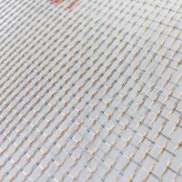 China Customized Glass Laminated Wire Mesh For Ceilings And Etched Graphics for sale