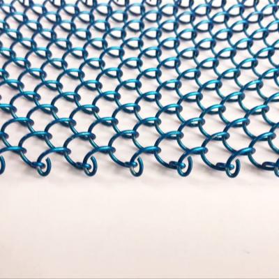 China Indoor Partition Decorative Metal Roller Shutter 70mm Mesh 5mm Aperture Spray Paint for sale