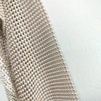 China Flexible Aluminum Metal Sequin Mesh Metallic Cloth Chain Mail Curtain Fabric for sale