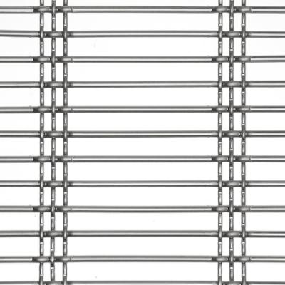 China 30m Cable Architectural Stainless Stee Woven Wire Mesh For Facade Balcony And Partition Imitation bamboo weaving for sale