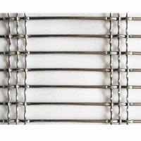 China 30m Cable Architectural Stainless Stee Woven Wire Mesh For Facade Balcony And Partition Imitation bamboo weaving for sale