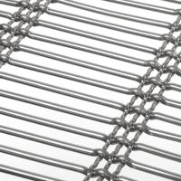 China 30m Cable Architectural Stainless Stee Woven Wire Mesh For Facade Balcony And Partition Imitation bamboo weaving for sale