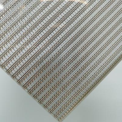 China Gold Glass Laminated Wire Mesh 10-100 Mesh For Various Applications for sale