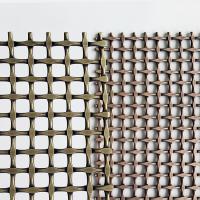 China Stainless Steel Architectural Woven Mesh Fabric Anti Brass Color For Custom Facades for sale