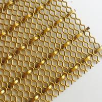 China Customized Gold Wire Mesh For Decoration Partition And Kitchen Cabinet for sale