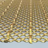 China Customized Gold Wire Mesh For Decoration Partition And Kitchen Cabinet for sale