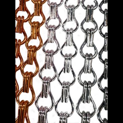 China 12mm*24mm Standard Size Aluminum Chain Link Curtain with High Durability and Performance for sale
