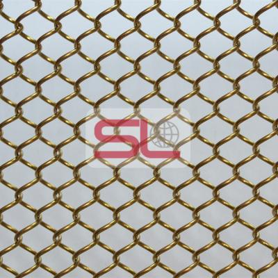 China Customized Brass Ring Mesh Curtain with 60% Open Area for Architectural Decoration for sale