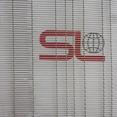 China Stainless Steel Mesh Laminated Glass Modern Spaces Decorative Partitions Walls Ceiling Accents ISO Custom Cutting for sale