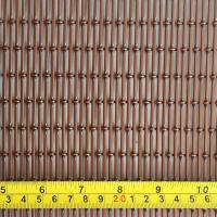 China Red Copper Color Aluminum Wire Mesh Diameter 1.5mm/2mm Wall Panels For Interior Room Partition for sale