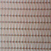 China Red Copper Color Aluminum Wire Mesh Diameter 1.5mm/2mm Wall Panels For Interior Room Partition for sale