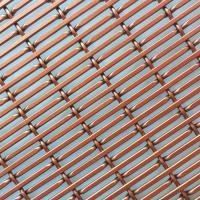 China Red Copper Color Aluminum Wire Mesh Diameter 1.5mm/2mm Wall Panels For Interior Room Partition for sale