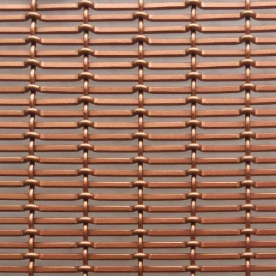 China Red Copper Color Aluminum Wire Mesh Diameter 1.5mm/2mm Wall Panels For Interior Room Partition for sale