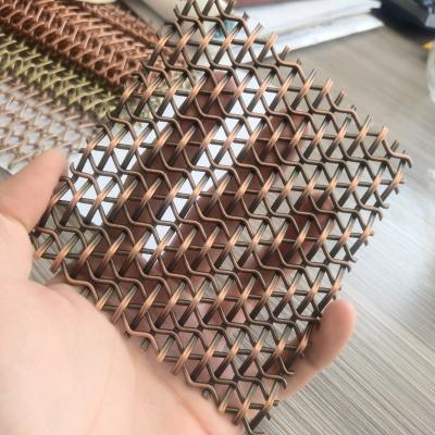 China 5mm Warp Pitch Decorative Wire Mesh Grilles Perfect Style And Function Cabinet Doors for sale