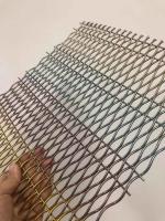 China 18mm Warp Pitch Aluminum Decorative Wire Mesh Grilles For Cabinet Doors for sale