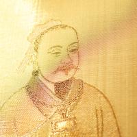 China Custom Light & Shadow Metal Mesh Wall Art Portrait Decorative Panel for sale