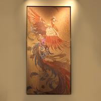 China Artistic Metal Mesh Feature Wall - Customized Phoenix Interior Decoration for sale