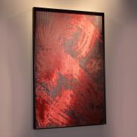 China Architectural Decorative Metal Artwork Modern Ember Inspired Mesh Design for sale