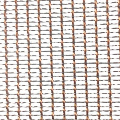 China Decorative Metal Mesh Weave Woven Wire Architectural Facade Cladding Screen Exterior Wall Decor for sale